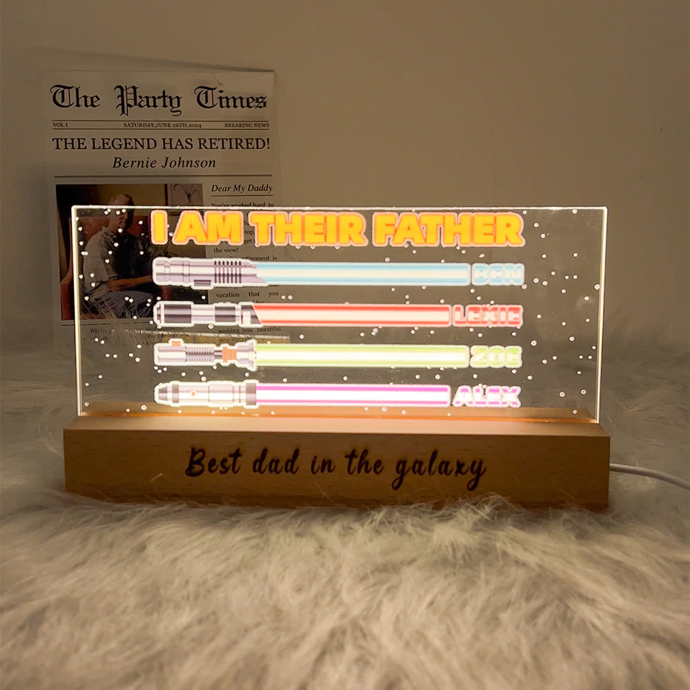 Custom I Am Their Father Photo Led Light For Dad – HiCustore